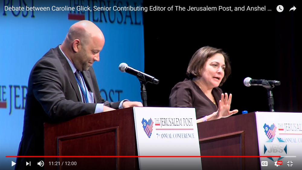 Debate with Haaretz's Anshel Pfeffer at Jerusalem Post conference in ...